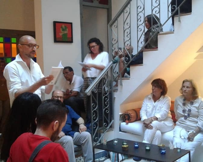 Lecture de "D'un grain de lumière" à Dar Tus, 18 juin 2018, avec Anna ...